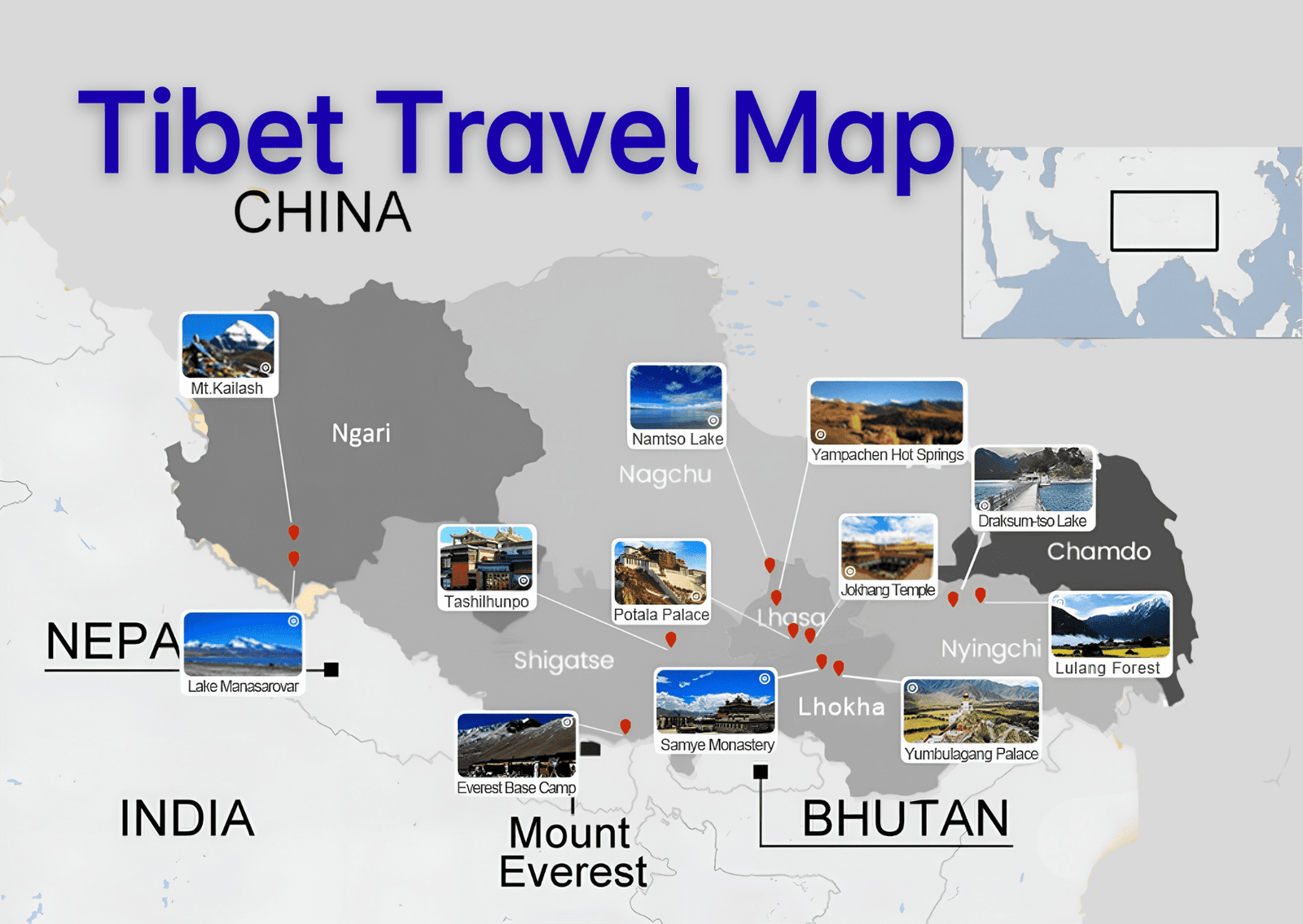 Tibet Cultural and Geographic Map: Complete Travel Guide